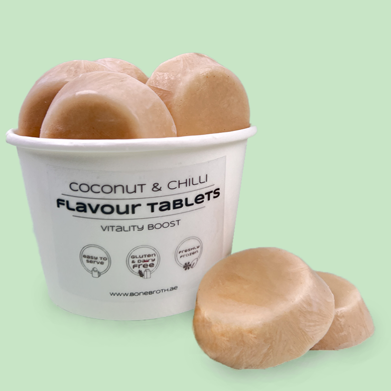 Coconut & Chili- Vitality Boost - HAPI Flavour Tablets – HAPI Bone ...